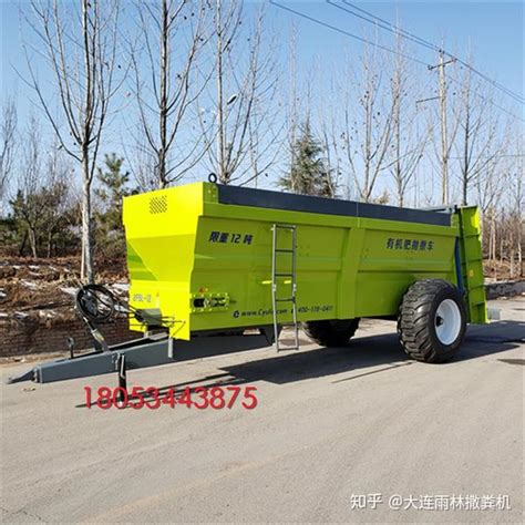 拖拉机带的撒肥机 撒粪车 抛粪车工作原理视频图片 知乎