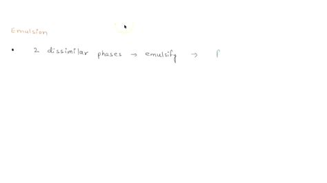 Solved 1 Define An Emulsion What Is The Difference Between An Oil In