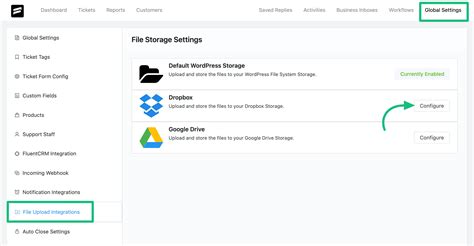 Dropbox Integration Fluent Support