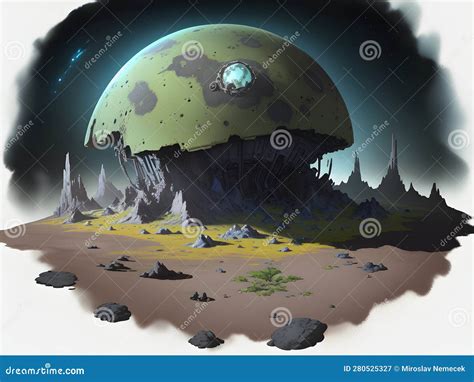 Alien Planet Generative Ai Illustration Stock Illustration Illustration Of Demon Generative