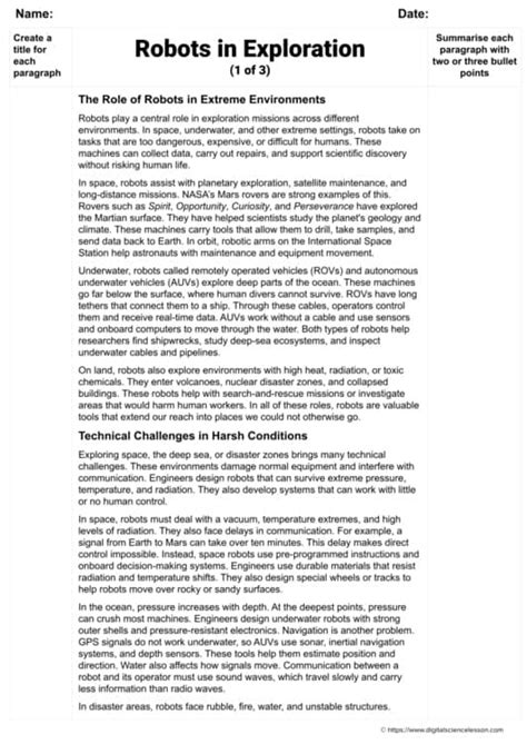 robots in exploration introduction to robotics and automation tpt