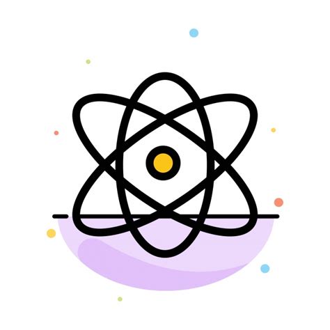 Atomic Physics Clipart Vector Atom Education Physics Science Abstract Flat Color Icon Templ