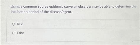 Solved Using A Common Source Epidemic Curve An Observer May