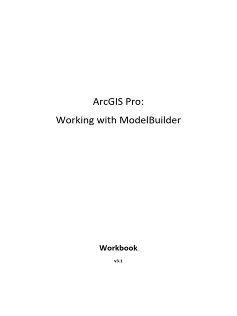 Model Builderfor Pro Pdf Arc Gis Esri