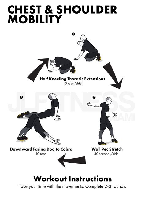 Chest And Shoulder Mobility Workout Jlfitnessmiami Easy To Follow Visual Workouts