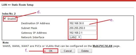 How To Configure Lan To Lan Static Route Using Draytek Routers Draytek Faq