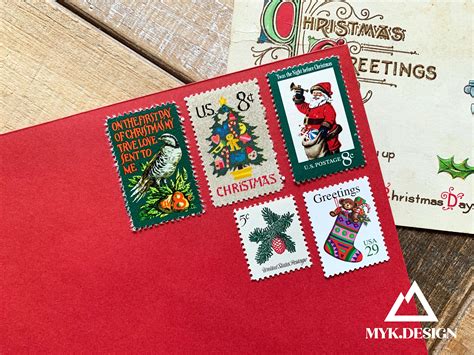 Christmas Tree And Ornaments U S Postage Stamps Face Value 8 Cents