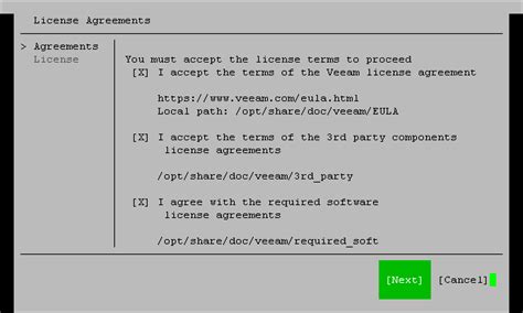 Step 1 Accept License Agreements Veeam Agent For Ibm Aix User Guide