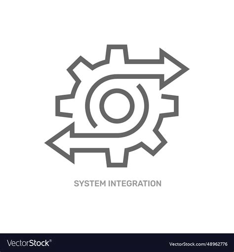 Data Operation And System Integration Process Vector Image