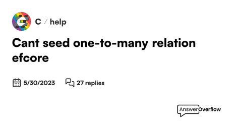 Cant Seed One To Many Relation Efcore C