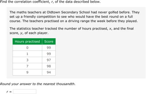 Ixl Calculate Correlation Coefficients 6th Year Maths Practice