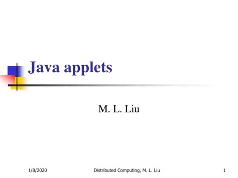 Ppt Introduction To Java Applets And Distributed Computing Powerpoint