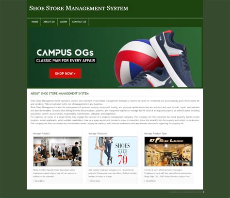 Shoe Store Management System Using PHP And MySQL