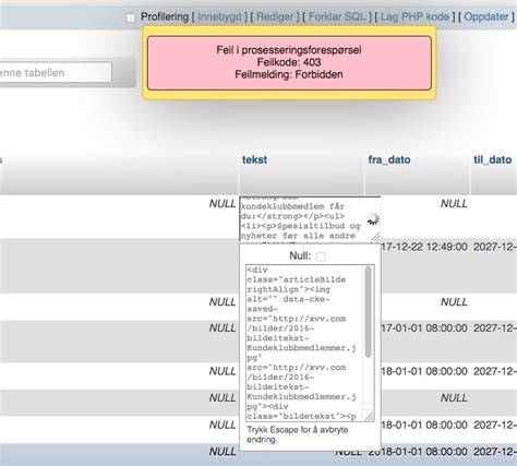 Cant Update Mysql Field With Html Text From Php Stack Overflow