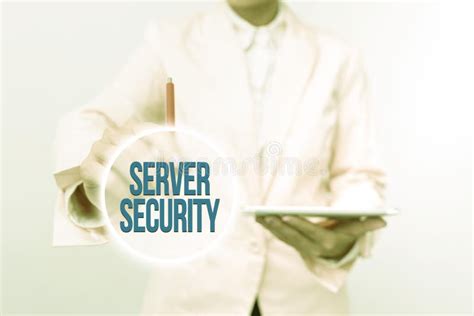 Hand Writing Sign Server Security Conceptual Photo Web Server That