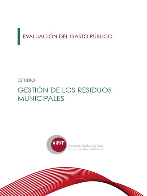 Estudios Gestion De Los Residuos Municipales Pdf Residuos Reciclaje