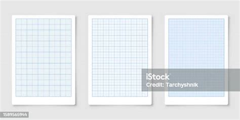 그리드가 있는 그래프 용지 한 장입니다 밀리미터 종이 질감 기하학적 패턴 그림 공부 기술 공학 또는 스케일 측정을 위한 파란색 줄이 그어진 공백 벡터 그림 0명에 대한 스톡