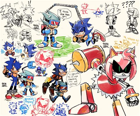 Robot Robot Robot Robot Sonic Tails Knuckles Amy