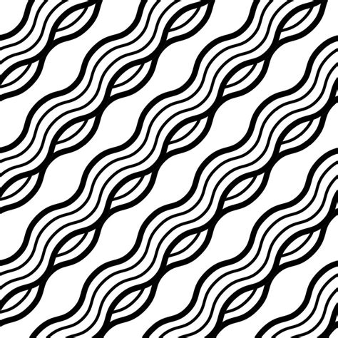 Wavy Lines Seamless Background Modern Geometric Background Vector Seamless Texture Repeating
