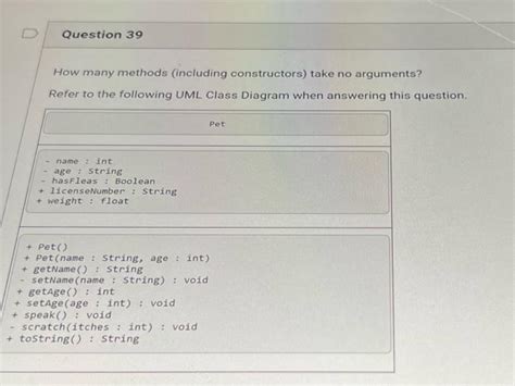Solved How Many Methods Including Constructors Take No Chegg