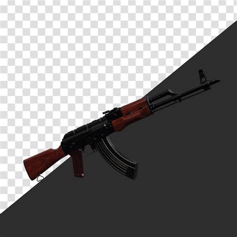 Premium Psd Rare First Model Ak 47 Assault Rifle Isolated On White