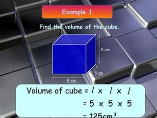 Volume Of Cubes And Cuboid PPT