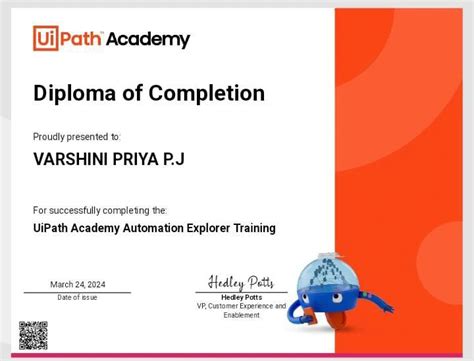 Varshini Priya On Linkedin Automationchampion Uipathcertified Techinnovation