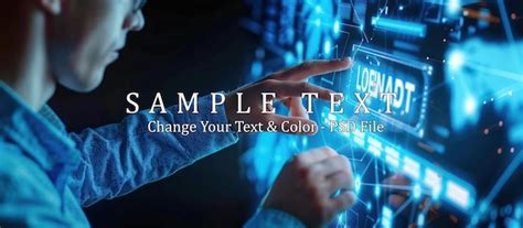 Man Interacting With A Digital Interface Premium Ai Generated Psd