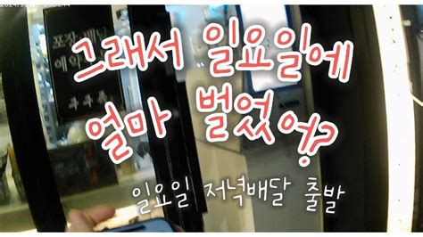 차로 배민커넥트하면서 일요일에 번 돈은 얼마 차로배달 차배달 차팡 배민커넥트 쿠팡배달 배달전업 배달부업