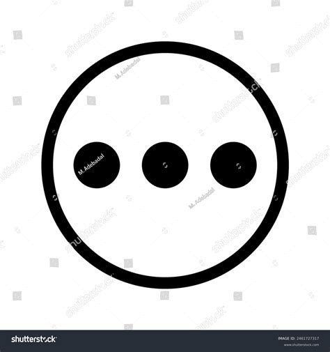 Ellipsis Icon Three Dots Vector Color Stock Vector Royalty Free 2461727317 Shutterstock