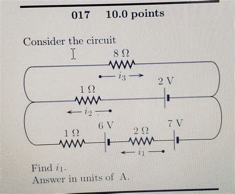 Solved Consider the circuit Fnस य Answer in units of A Chegg