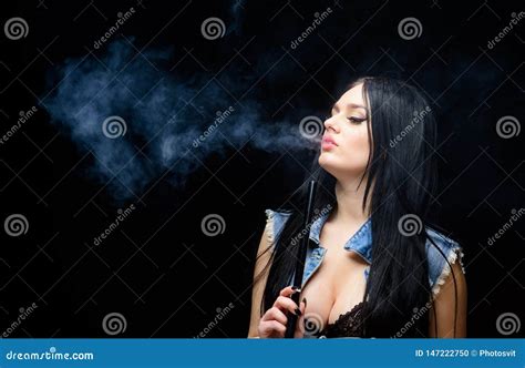 Hookah Bar Electronic Cigarette Bad Habit Woman Vapor Unhealthy