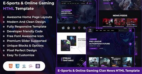 Gamio Esports And Gaming Html Template Site Templates Ft Website