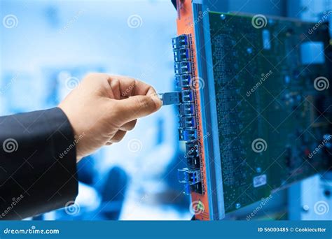 Fix Network Switch In Data Center Room Stock Image Image Of Server Repair 56000485