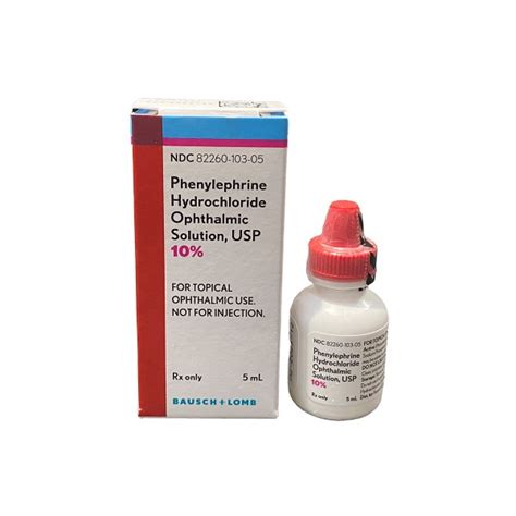 Phenylephrine Drops 10 5ml Bausch And Lomb