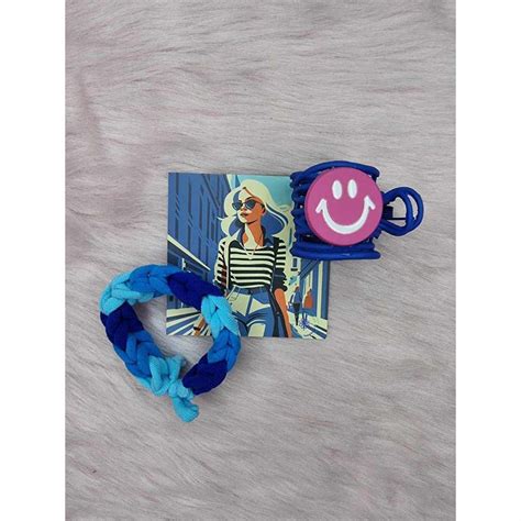 Dcph 149 2 Piecesset Blue Korean Hairtiespanali Sa Buhokelastic