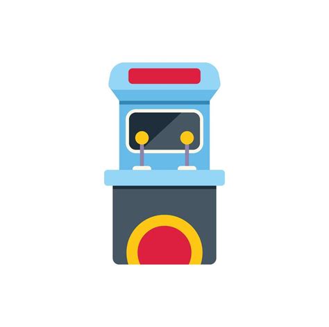 Retro Arcade Game Machine With Two Joysticks And Screen Displaying Playing Scene 55630812 Vector