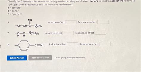 Answered Classify The Following Substituents… Bartleby