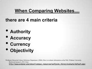 Web Page Evaluation Tutorial PPTX