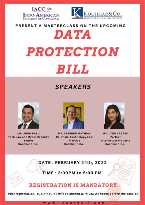 Data Protection Bill Data Protection Technology Law Master Class