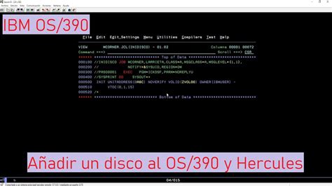 ibm os 390 añadir un disco al os 390 y hercules youtube