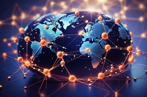 Premium Ai Image Technology Business Global Network Connection Concept Connecting