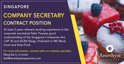 Amethyst Partners On Linkedin Companysecretary Contractposition Corporatesecretarial