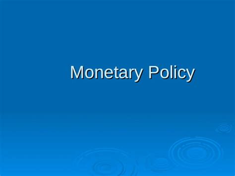 Ppt Monetary Policy The Optimal Inflation Rate The Optimal Inflation Rate Inflation Has