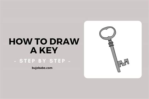 How To Draw A Key Easy Drawing Tutorial For Beginners Bujo Babe