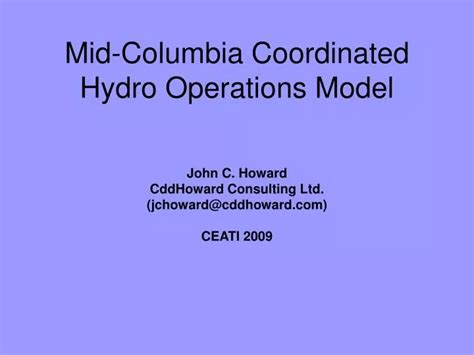 Ppt Mid Columbia Coordinated Hydro Operations Model Powerpoint