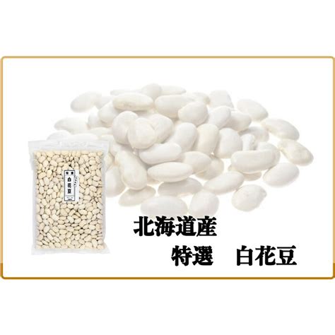 【楽天市場】北海道産 白花豆 3kg チャック付き袋 2024年産 北海道産白花豆白いんげん豆 高鍋商事 北海道 白いんげん豆 白
