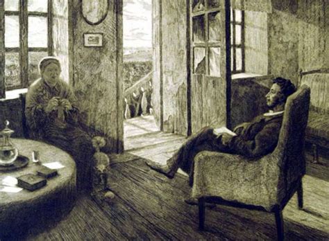 Пушкин с няней картинки 65 фото