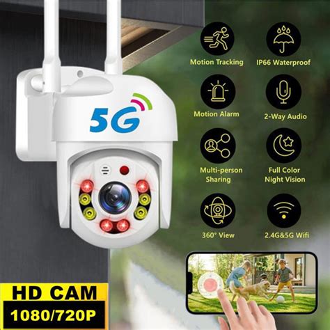 1080p720p 24gand5g Wifi Ip Camera Wireless Speed Dome Ptz Ip66 Waterproof Cctv Ir Outdoor Netcam