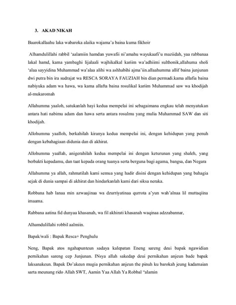 Teks Sambutan Acara Pernikahan Bahasa Sunda